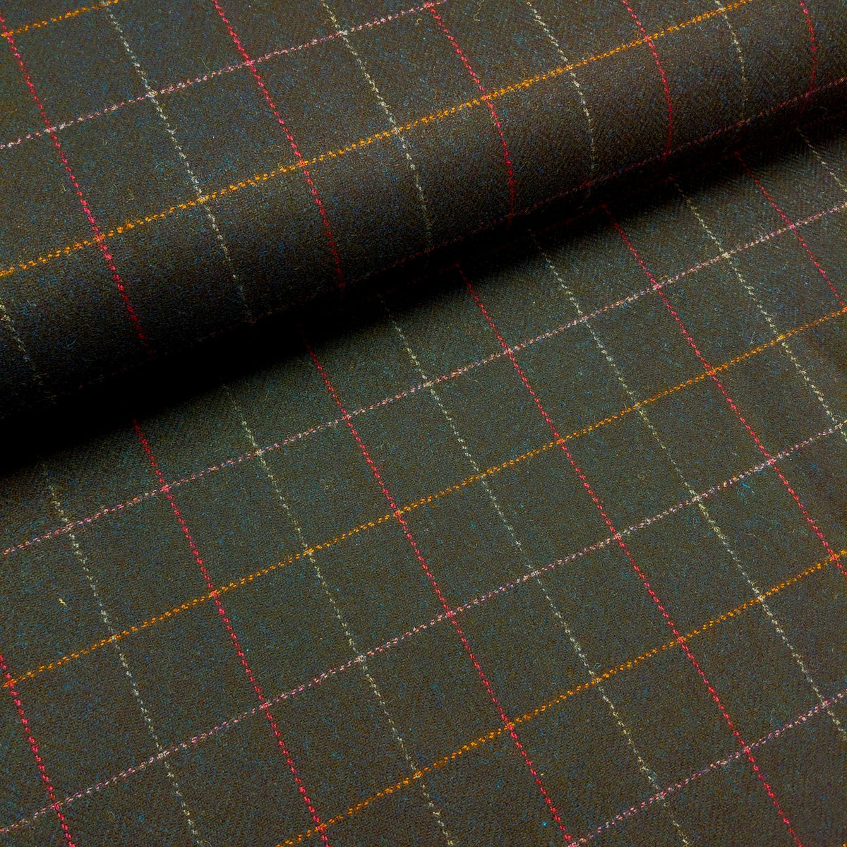 100% Pure New Wool - Navy Window Pane | Fabric Focus Edinburgh ...