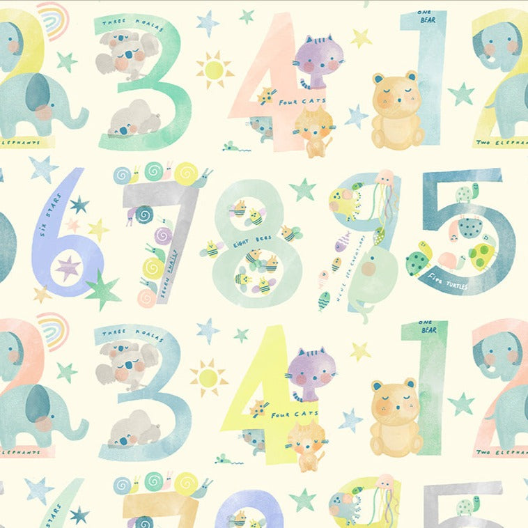 Count On Me - Numbers Ivory | Fabric Focus Edinburgh – FabricFocus